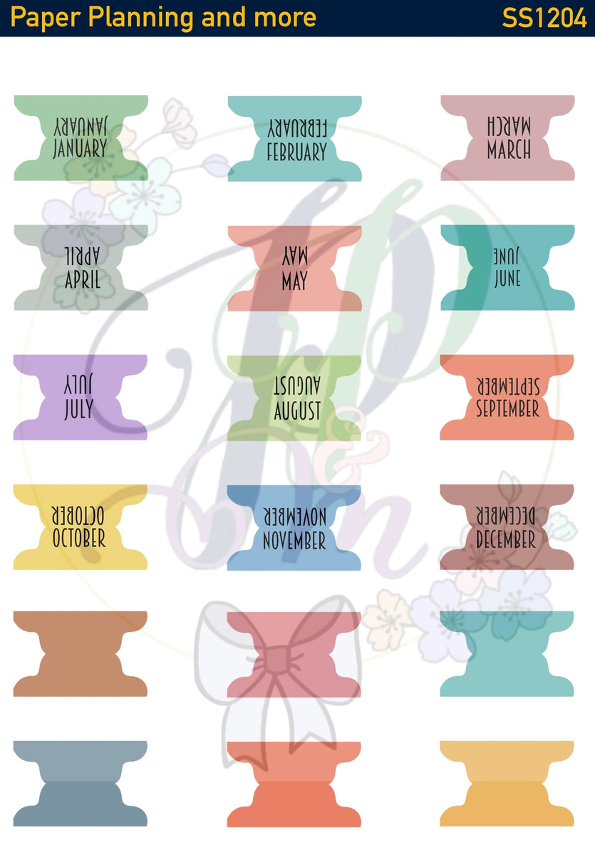 Customised Colour Tabs Sticker Sheet- A5 size – Paper planning and more