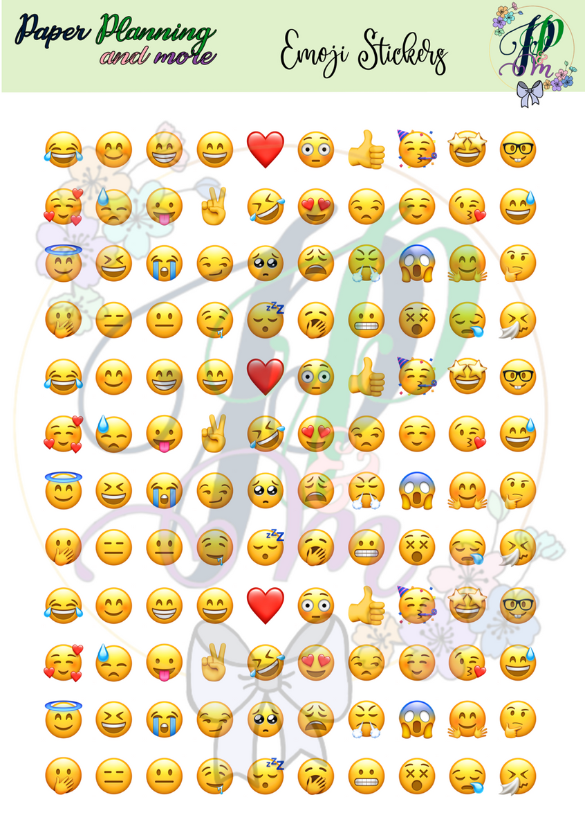 Emoji Sticker Sheet – Paper planning and more