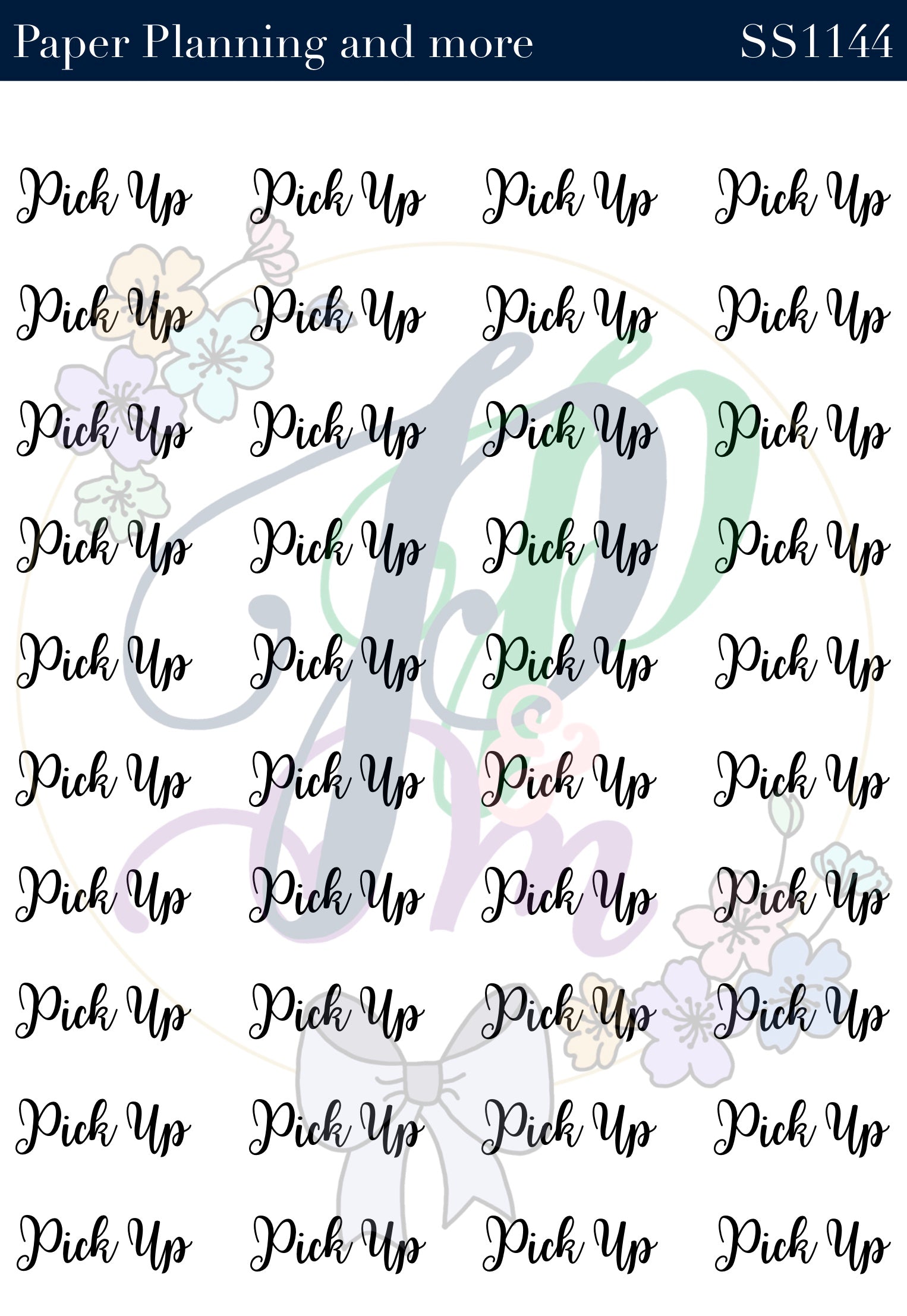 Pick Up Handwritten Sticker Sheet – Paper planning and more
