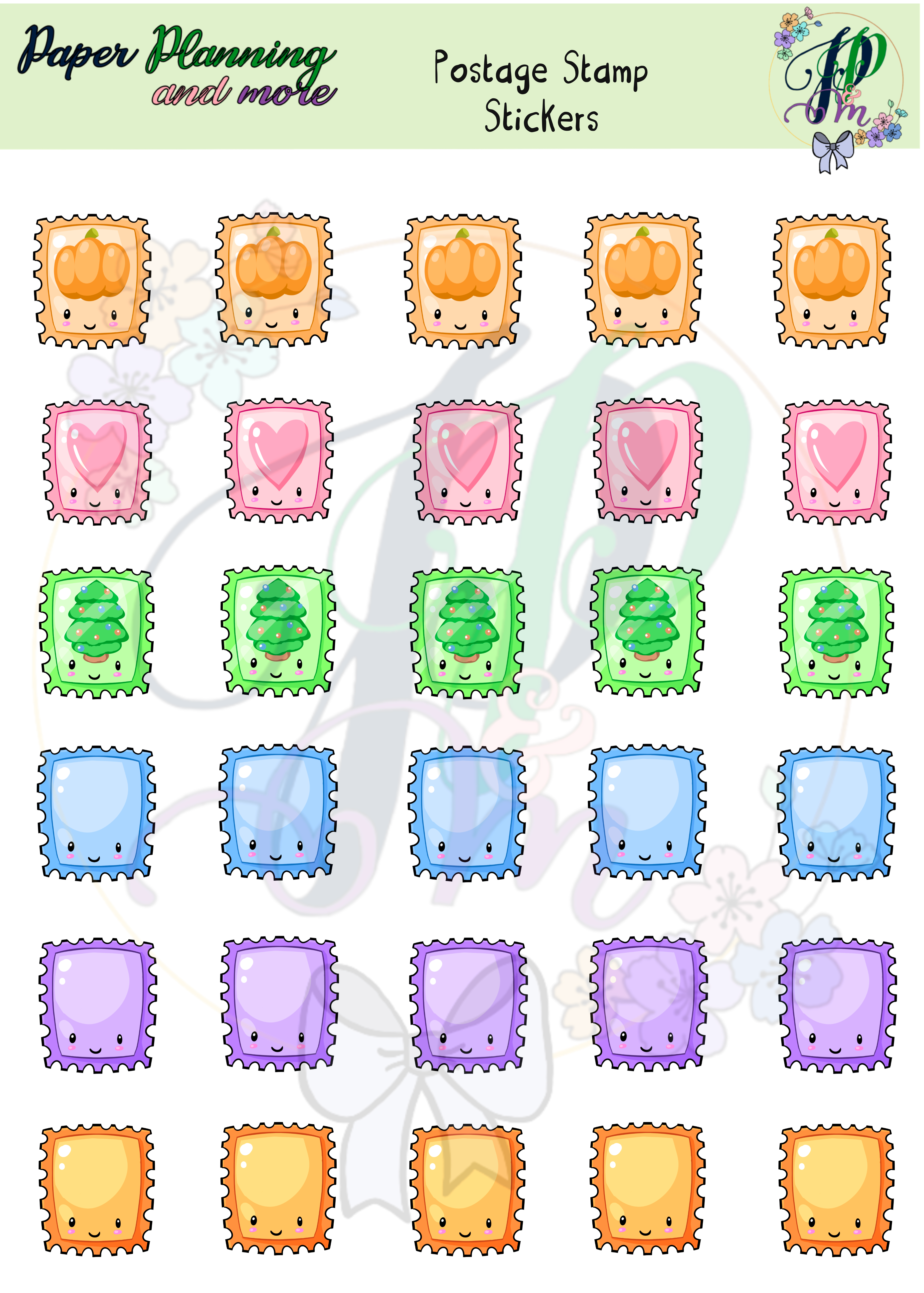 Postage Stamp Sticker Sheet – Paper planning and more