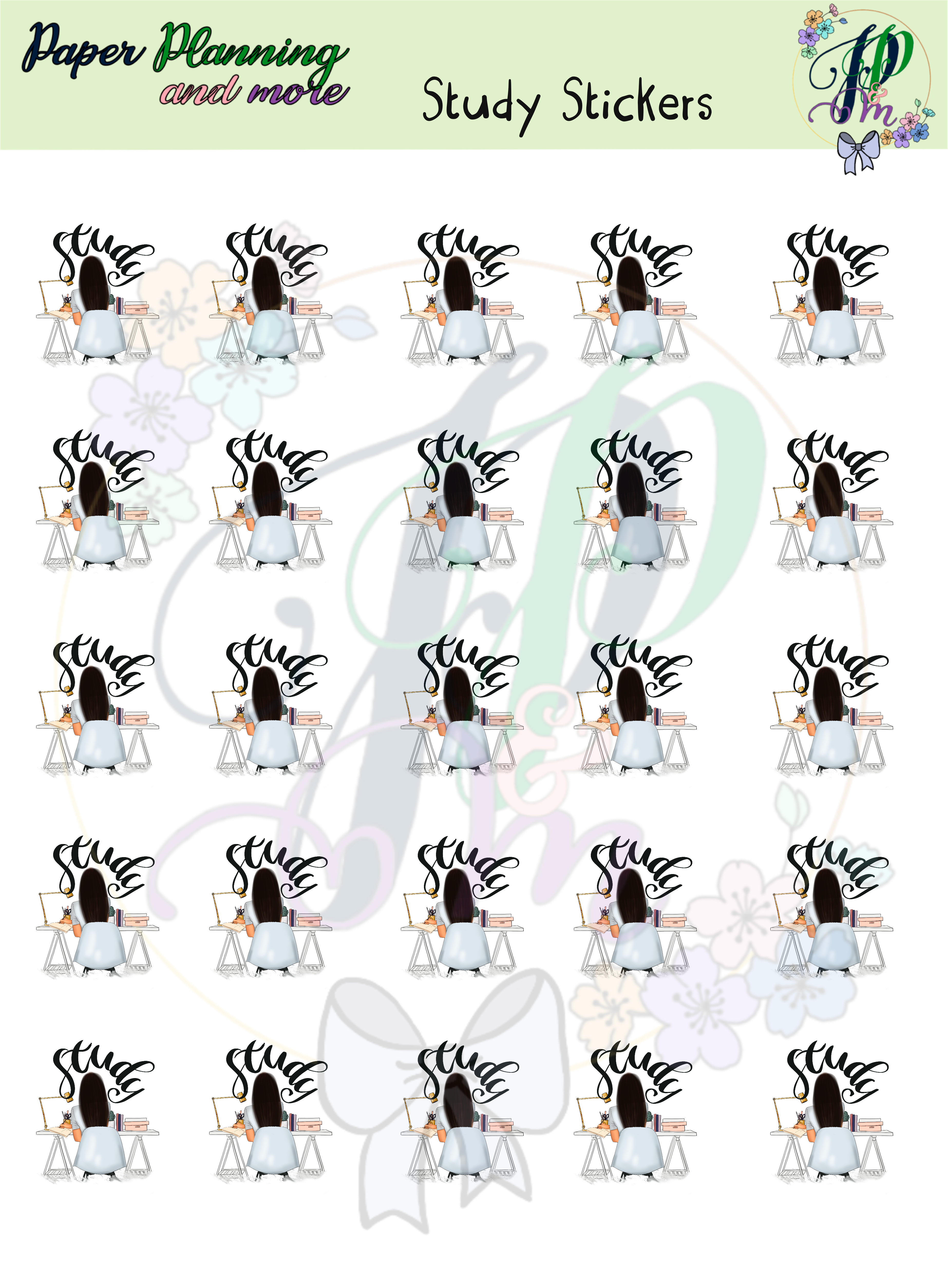 Study Sticker Sheet – Paper planning and more