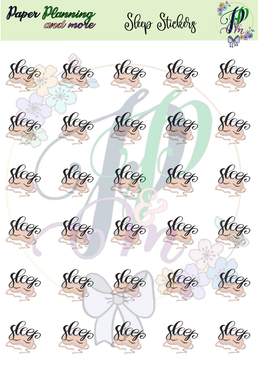 Sleep Sticker Sheet – Paper planning and more