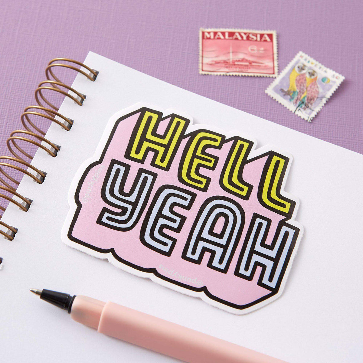Hell Yeah Large Vinyl Sticker – Paper planning and more