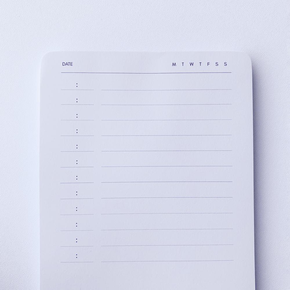 SMALL SCHEDULE NOTEPAD – Paper planning and more